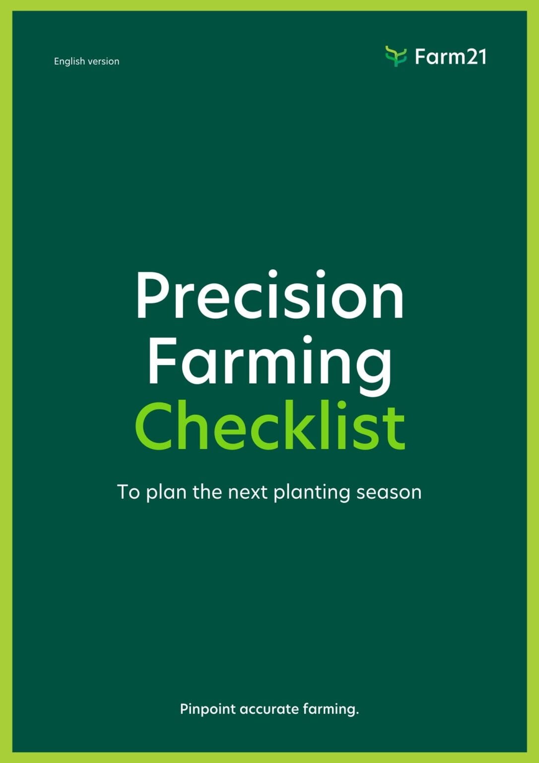 The best precision farming checklist for the farmer