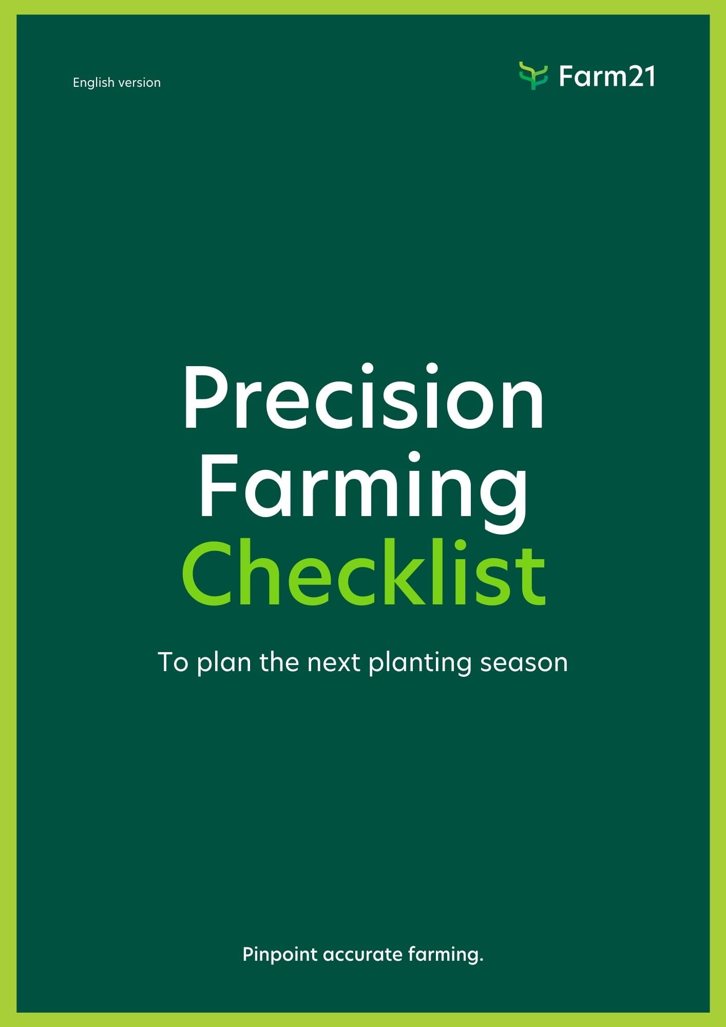 The best precision farming checklist for the farmer